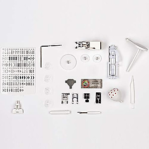 Janome JW8100 Fully-Featured Computerized Sewing Machine with 100 Stitches, 7 Buttonholes, Hard Cover, Extension Table and 22 Accessories