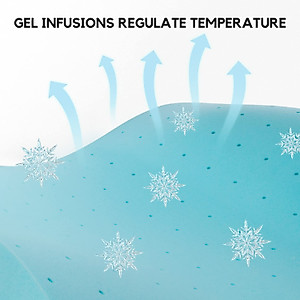 Marsail 3 Inch Memory Foam Mattress Topper, Twin Mattress Topper Cooling Gel Ventilated Design, Bed Topper with CertiPUR-US Certified