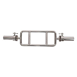 Sunny Health & Fitness 34" Olympic Triceps Bar with Ring Collars, Small