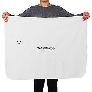 TAE-S] Taekwondo Inspired Super Cozy Fleece That Can Transform Into a Doll - Thoughtful Gift Idea for Martial Arts and Taekwondo Students and Teachers (White Uniform Boy)