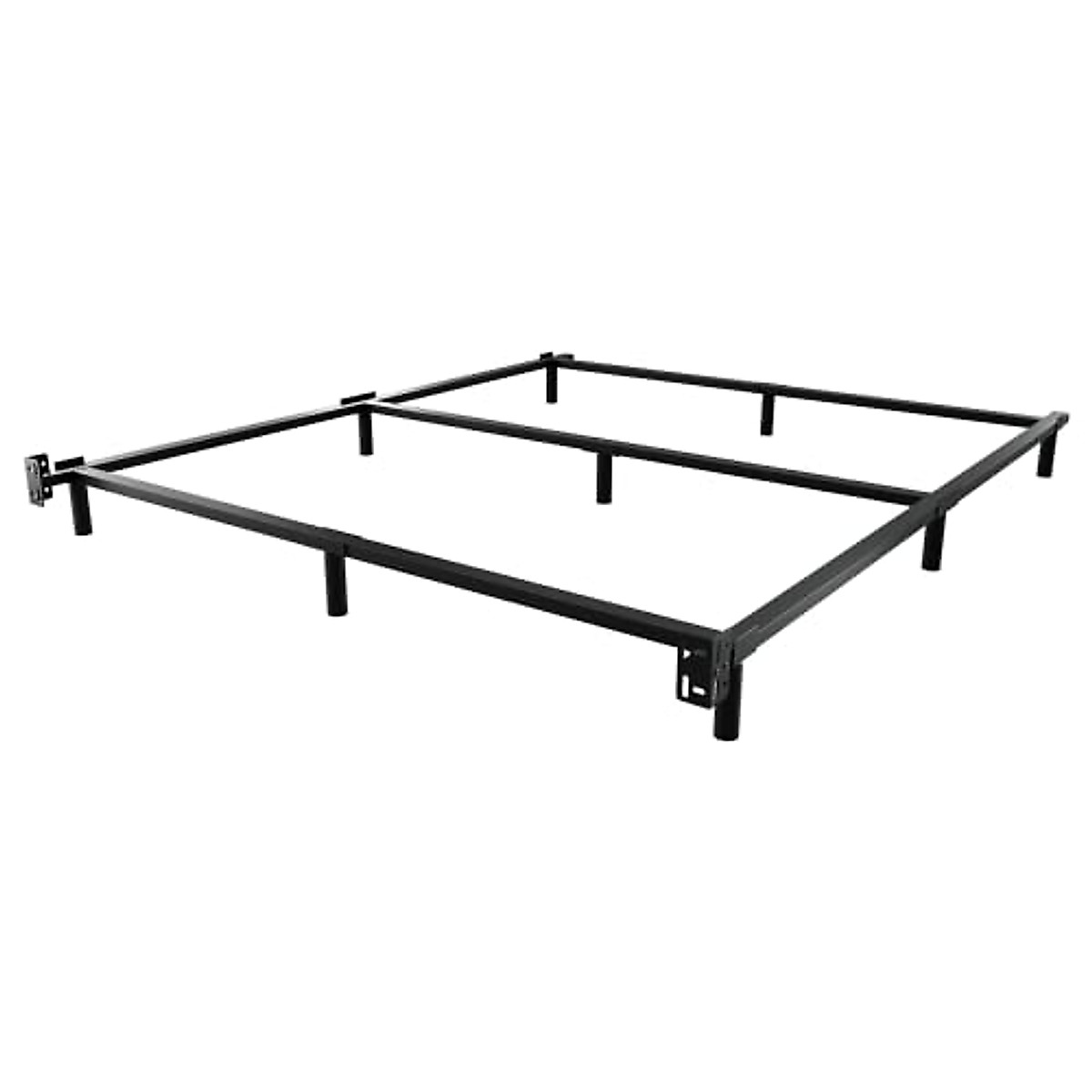 Homdock Queen Size Metal Bed Frame-7 Inch High Heavy Duty Bed Base with 9-Leg Support for Box Spring & Mattress, Elegant Black Finish