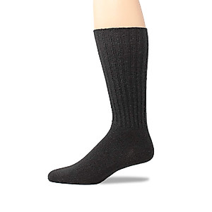 WARRIOR ALPACA SOCKS - Ribbed Casual Everyday Alpaca Wool Crew Socks For Men And Women (Black Medium)