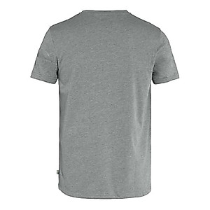 Fjällräven 1960 Logo T-Shirts for Men Offers Crew Neckline, Soft Cotton Construction, and Screen Print Graphic at Front Grey Melange LG One Size