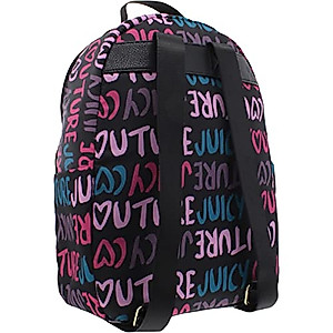 Juicy Couture Womens Sport Yourself Logo Recycled Backpack Black Large