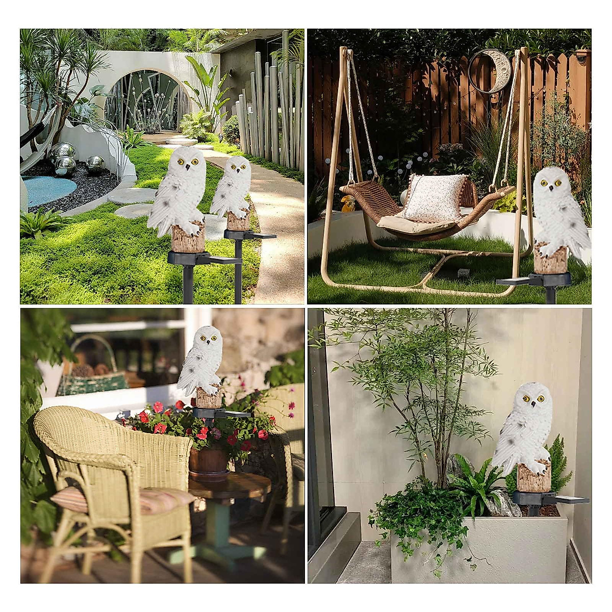 Owl Solar Garden Lights,Owl decor Garden Solar Light Outdoor Decor,Owl Path LED Lights,Solar Animal Lights,Outdoor Solar Garden Stake Light,Garden Statue Solar Light for Yard Housewarming Gift