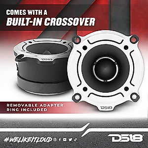 DS18 PRO-TW120 Super Bullet Tweeter in Silver 3" Aluminum Frame and Diaphragm 240W Max 120W RMS 4 Ohms Built in Crossover - PRO Tweeters are The Best in The Pro Audio and Voceteo Market (Pair)