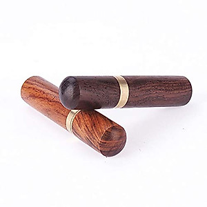 LERTREE 2Pcs/Set Wooden Toothpick Case Portable Tooth-pick Holder Storage Sewing Needles Box