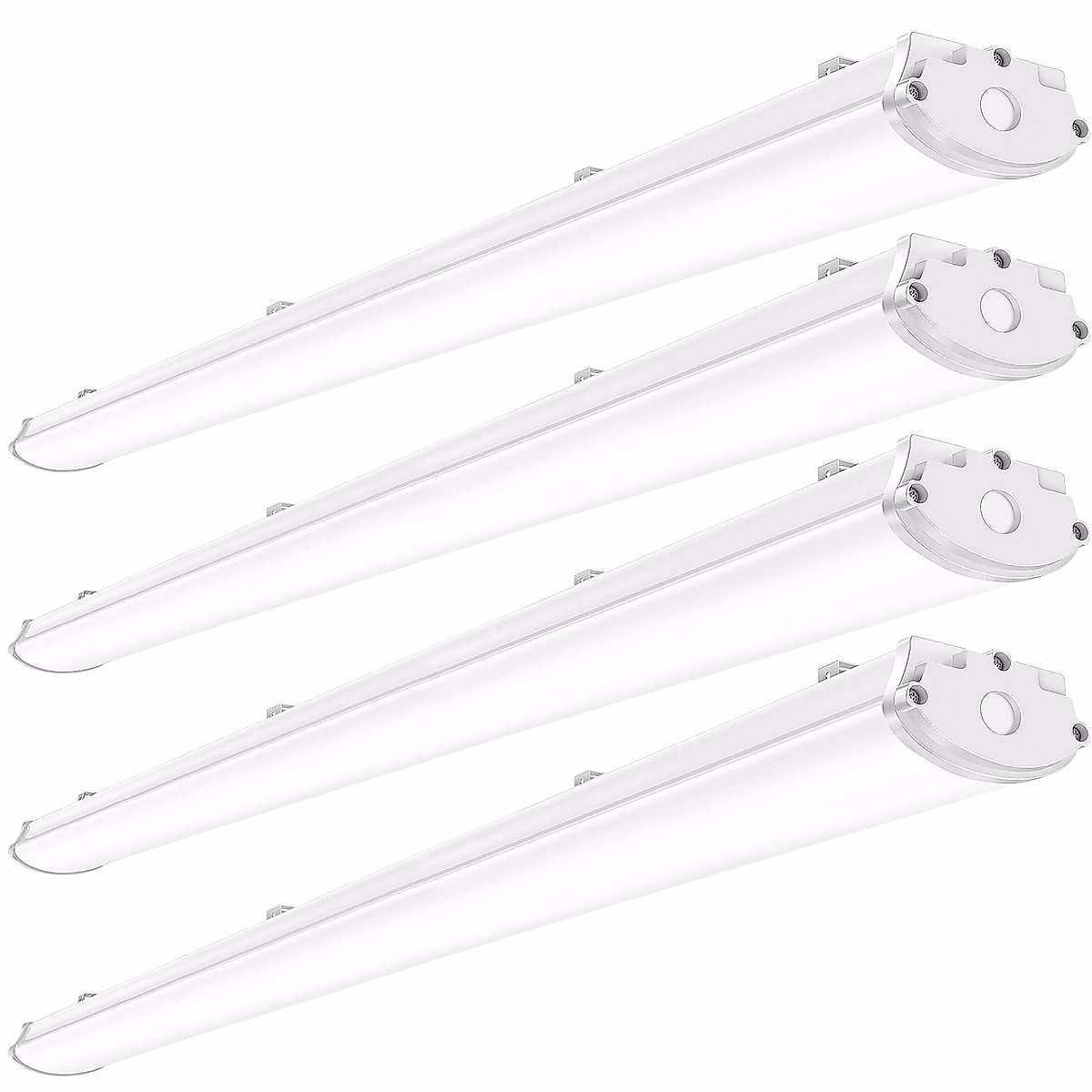 AntLux 8FT LED Vapor Tight Light, 100W 10000LM, 8 Foot LED Vapor Proof Light Fixture Outdoor Shop Lights, IP67 Waterproof LED Lights for Parking Garage Carport Car Wash, Freezer Light, Plug In, 4 Pack