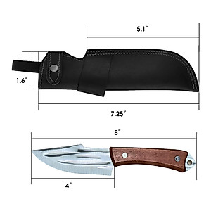 Knife Sheath,Leather Knife Sheath for Belt,Chef Knife Guard,Knife Holster for 5 inch Blade Knife,Knife Holder,Knife Cover Sleeve,EDC Belt Organizer,Sheath for Chef Meat Cleaver,Gifts for Men