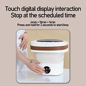 DELURA 4.5L Portable Mini Washing Machine Lightweight Travel, Small Clothes Washer for Apartments, Foldable Washing Machine Perfect for Camping, Travelling