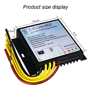 Pikasola MPPT Wind Turbine Charge Controller Wind Generator Controller, 12V/24V Auto Match MPPT Controller IP67 Waterproof, Suitable for 400Watt 600Watt Wind Turbine Generator