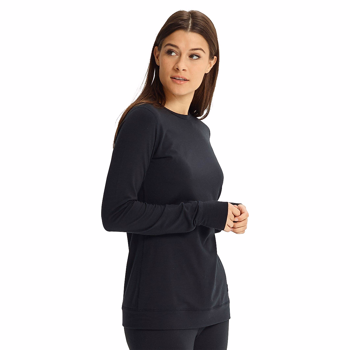 Burton Womens Midweight Crew, True Black New, Medium