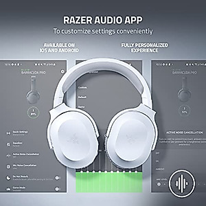 Razer Barracuda X Wireless Gaming & Mobile Headset (PC, Playstation, Switch, Android, iOS): 2022 Model - 2.4GHz Wireless + Bluetooth - Lightweight 250g - 40mm Drivers - 50 Hr Battery - Mercury White