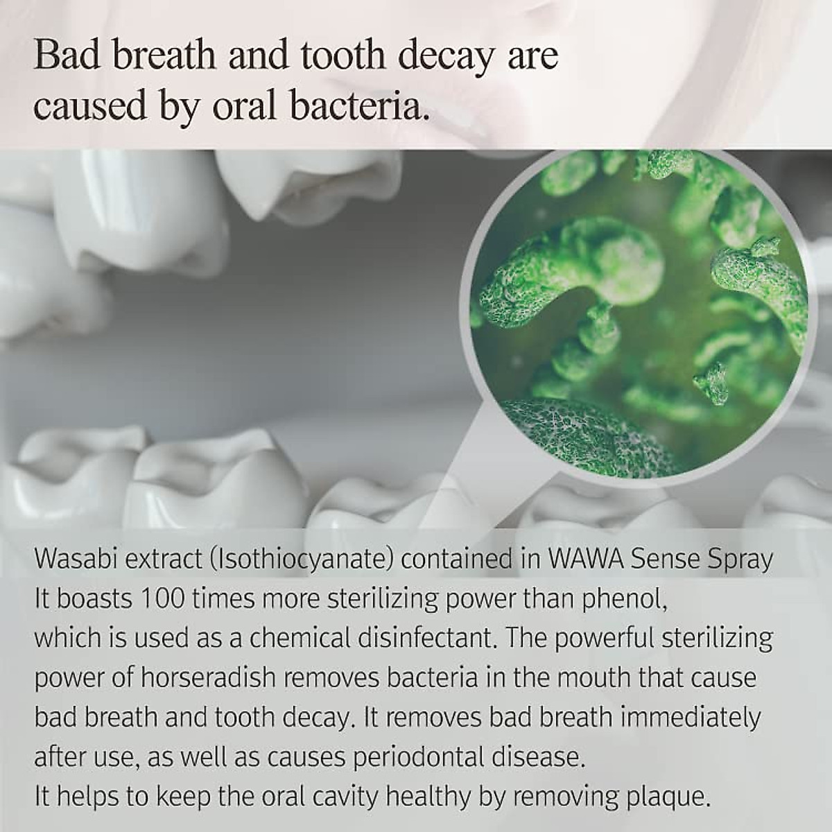 ROROBELL Wawa Sense Spray Oral Care Mouth Freshener Fights Bad Breath ((1/3 Fl Oz (Pack of 1)))