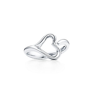 JewelryGift 925 Sterling Silver Open Heart Ring Simple and Beautiful Perfect for Special Occasion Wear Wedding Gift for Men and Women Ring Size: 7
