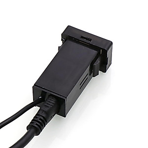 Timloon HDMI Socket Mount Cable +USB Audio Input Audio Relay Use for Toyota（Type A）