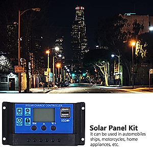 Fafeicy 10 Watt 18V Polycrystalline Solar Panel Solar Module 10W Polycrystalline Solar Panel Solar Cell +1.2A LCD Charge Controller +Suction Cup+Connecting Line