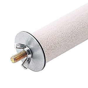 GLOGLOW Bird Perch, Wood White Bird Parrot Perch Standing Bar Pets Cage Accessory Grinding Claw Toys for Small Medium Large Birds Cockatiel Conure(2.5×30cm)