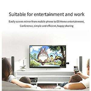 Zadmory Wireless WiFi Display Adapter Dongle,MiraScreen E8 2.4G HDMI Display Adapter Receiver,1080P& Dual Band Wireless WiFi Adapter Mirroring Screen, (Black),E8'