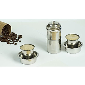 SHASTHA FOODS Stainless Steel South Indian Filter Coffee Maker(Size # 3) - 260 ml (Pack of 1) B-P