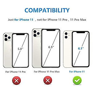 iPhone 11 Wallet Case with Card Holder,OT ONETOP PU Leather Kickstand Card Slots Case,Double Magnetic Clasp and Durable Shockproof Cover for iPhone 11 6.1 Inch(Black)