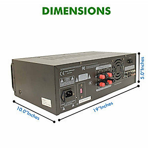 Technical Pro 2000 Watts Professional Mixer and Amplifier with Built-in Bluetooth and EQ, 6 Mic Inputs, USB & SD Card for Speaker, DJ Karaoke, Home Theater