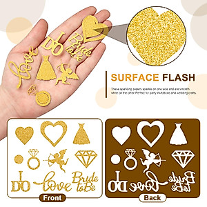 Verichy 200pcs Wedding Table Confetti, 10 Shapes Table Scatters Glitter Diamond Ring Circle Dots Hearts for Bridal Shower Marriage Ceremony Anniversary Valentine's Day Party Decorations