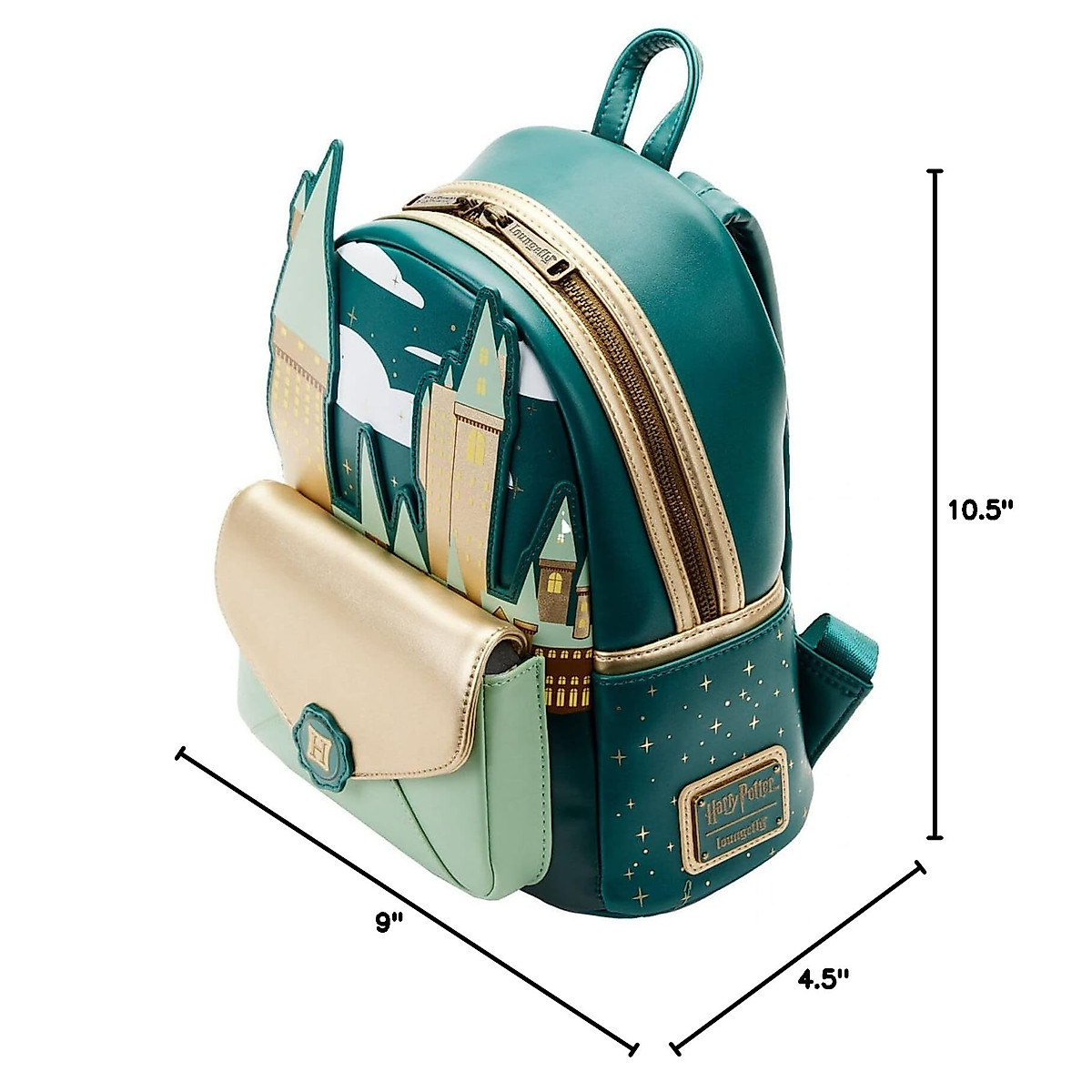 Loungefly Harry Potter Golden Hogwarts Castle Mini Backpack