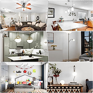 hansang E12 LED Bulb, Daylight 5000K, 60 Watt Equivalent Ceiling Fan Light Bulbs, E12 Small Base Candelabra LED Light Bulbs, 600 Lumen CRI 85+ Eye Protection, Non-dimmable 120V (85-265V Range) 6 Pack