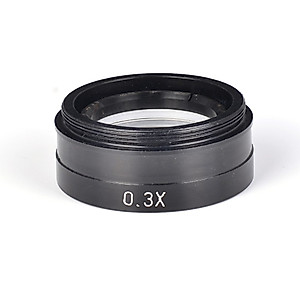 HAYEAR 0.3X Stereo Microscope Auxiliary Barlow Objective Lens for 0.7X-4.5X Objective Lens