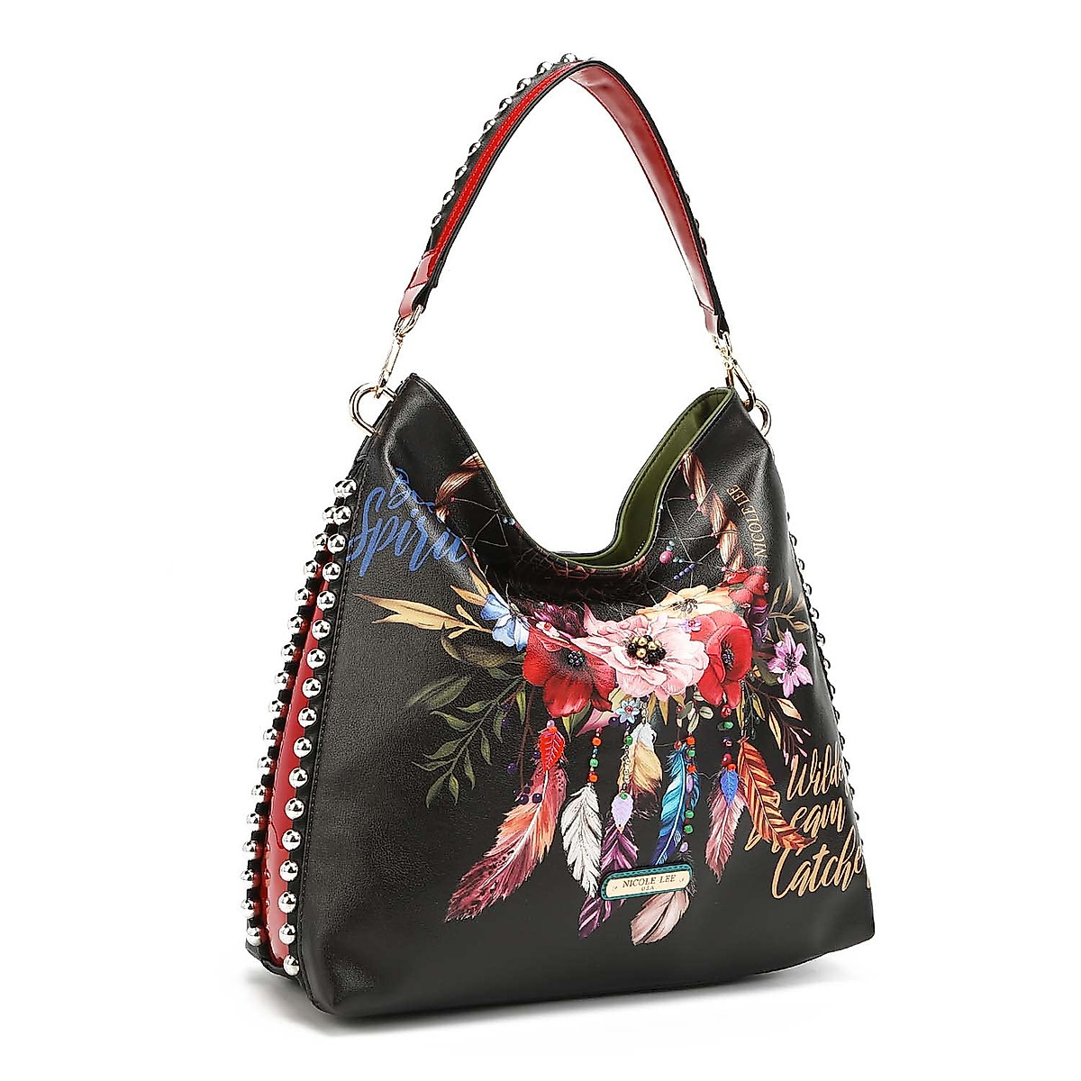 Nicole Lee Bohemian Black Shoulder Bag