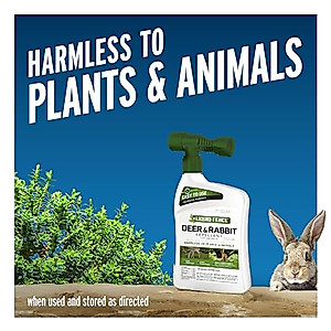 Liquid Fence Deer And Rabbit Repellent Concentrate 32 Ounces, Hose-End Sprayer