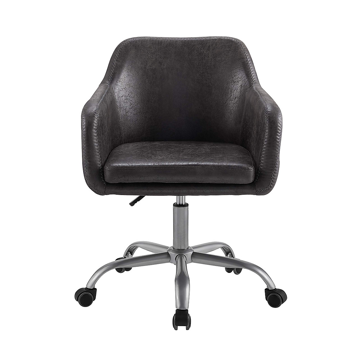 Linon Charcoal Upholstered Adjustable Brooklyn Office Chair