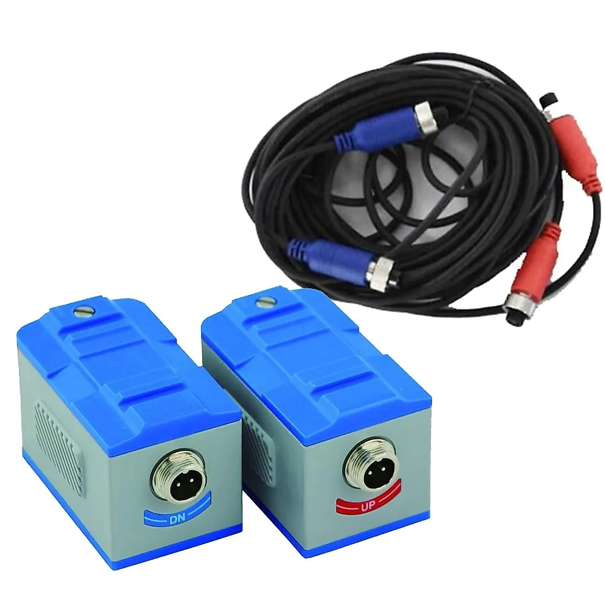 VTSYIQI 10m Flow Meter Cable TS-2 Liquid Ultrasonic Flow Meters Clamp On Transducers Sensor with Pipe Diameter DN25~100mm for TUF-2000H TUF-2000P TUC-2000E Ultrasonic Flow Meter