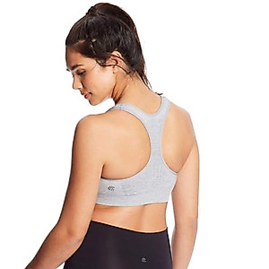 C9 Champion Women's Medium Support Seamless Racerback Bra, C9 Gray Heather, M