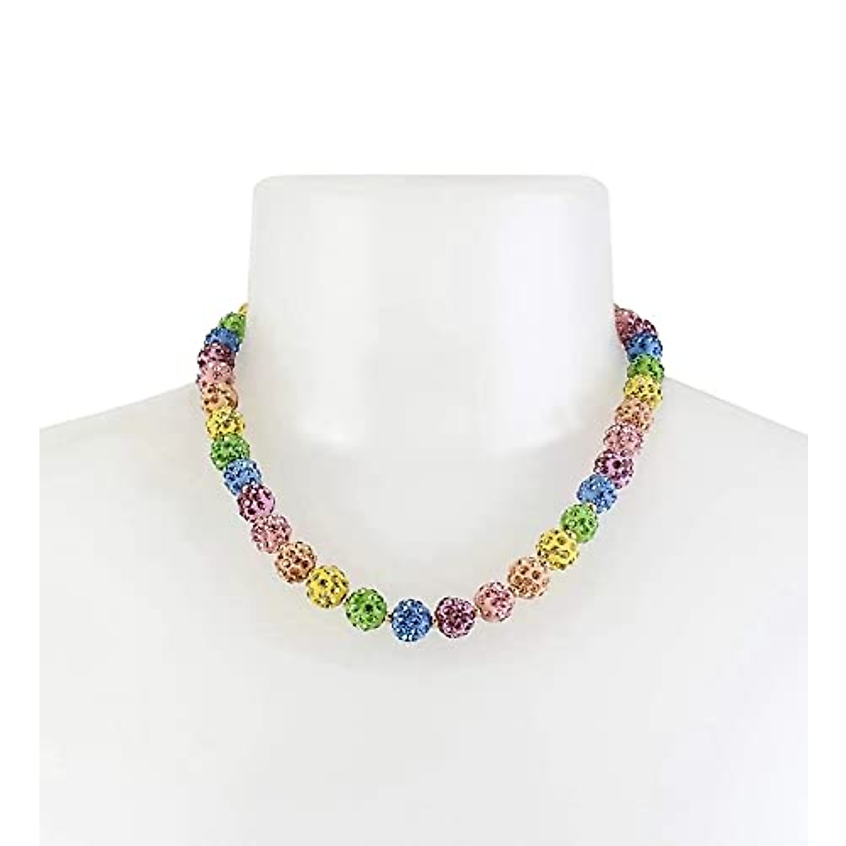 Betsey Johnson Rhinestone Stobe Fireball Collar Necklace, Multi-color
