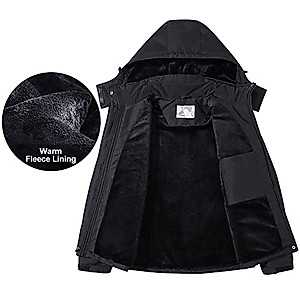 CAMEL Women's Warm Winter Ski Jackets Waterproof Snow Coat with Hood Mountain Windproof Rain Jacket