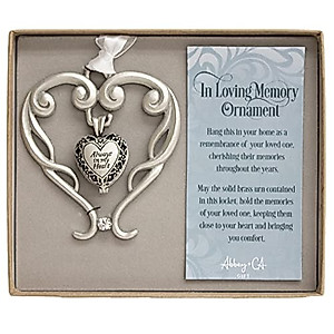 Cathedral Art in Loving Memory Heart Ornament with Locket