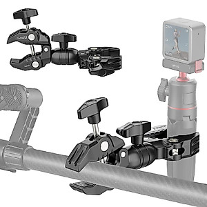 ULANZI Super Clamp Double Camera Clamp, R096 Crab Plier Clip Bracket Mount Monitor Magic Arm Double Ball Head Adapter for Photo Studio Light Stand, Photography Reflector, Photo Boom Stand, Cross Bars