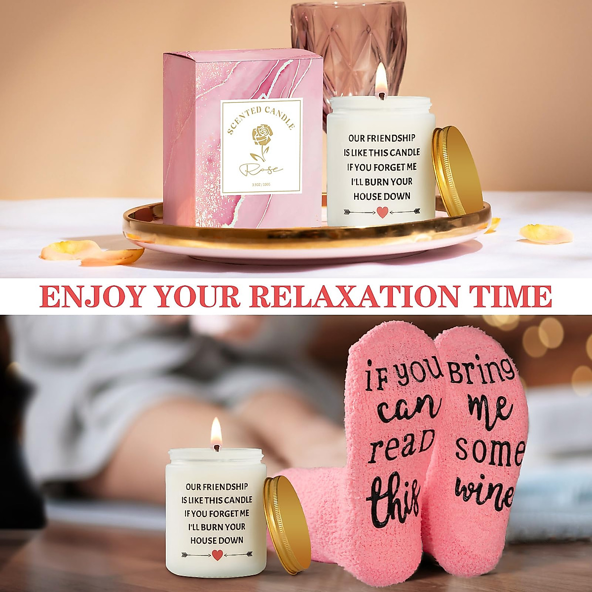 GiftPeak Sister Gifts from Sister - Sister Birthday Gift Ideas, Christmas Gifts for Sister, 8 Pieces Birthday Gifts from Sister, Unique Gifts for Sister Bestie Best Friends Soul Sister