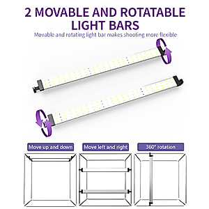 Photo Box, SAMTIAN Photo Light Box 32x32x32 Inches 126 LED Light Photo Studio Shooting Tent Tabletop Photography Lighting Kit with 4 Background Paper (Black,White, Red and Orange) for Photography