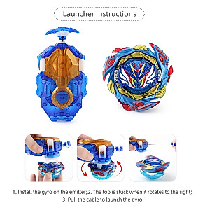 Battling Tops Burst Battle B-187 Savior Valkyrie.Sh-7 Gyro Toys for Kids with Launcher (B-187)