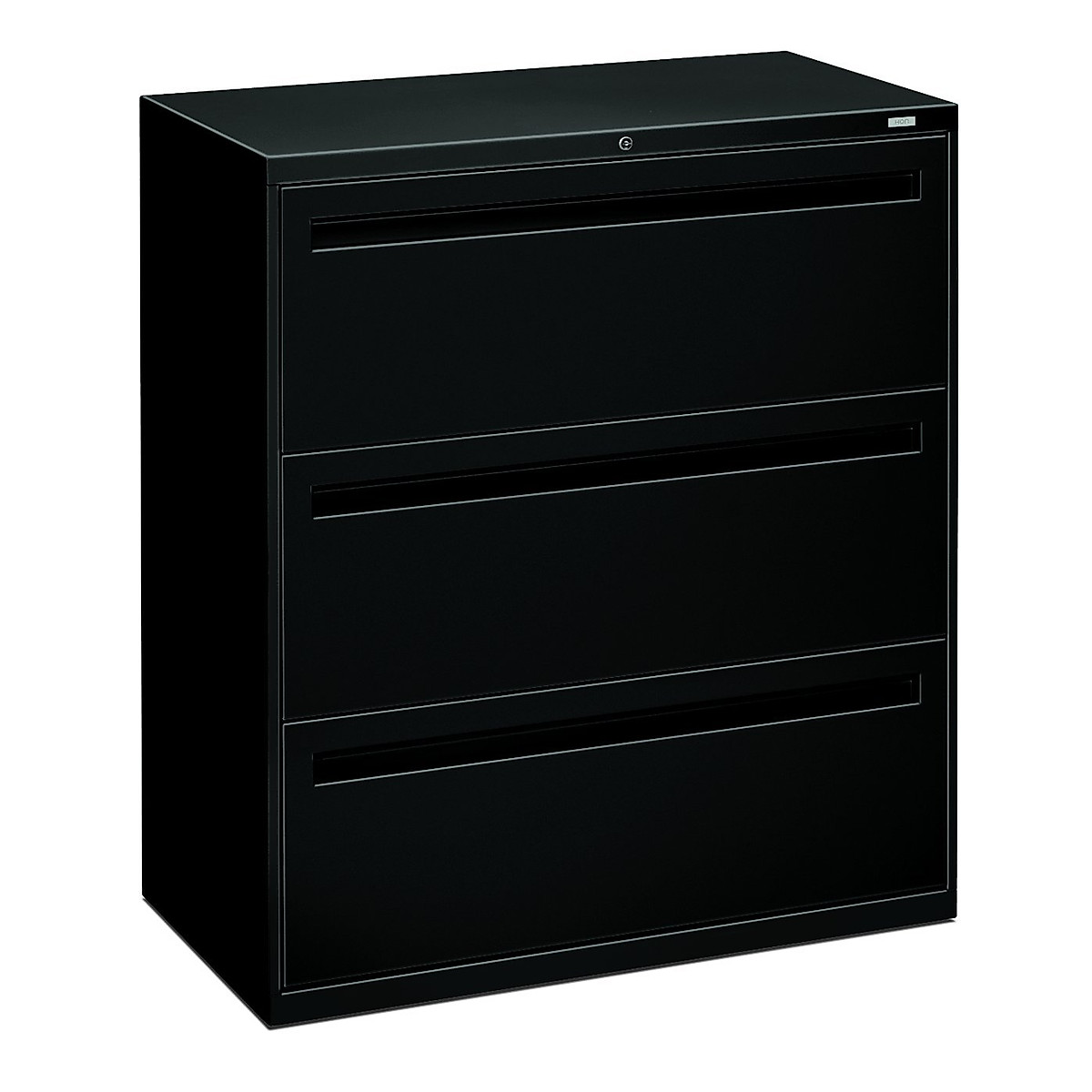 HON 783LP 700 Series 36 by 19-1/4-Inch 3-Drawer Lateral File, Black