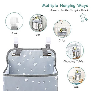 Maliton Extra Large Diaper Caddy for Baby Stuff and Baby Hanging Diaper Stacker