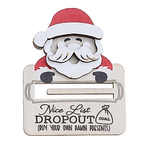 BIBABLYKE Christmas Cash and Gift Card Holder Santa Design, Multipurpose Wooden Clip for Money and Cards