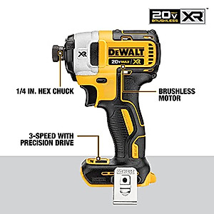 DEWALT 20V MAX Power Tool Combo Kit, 4-Tool Cordless Power Tool Set with 2 Batteries and Charger (DCK483D2)