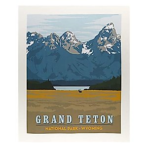 Riley Blake National Parks Grand Teton 36" Panel Multi, Fabric by the Yard