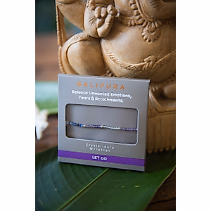 BALIPURA - Let Go Aura Bracelet for Women - 2mm SMALL (TINY) BEADS Healing Crystal, Natural Gemstones, Clear Quartz - 925 Solid Silver Beads - Essential Women Real Stone - (Let Go)…