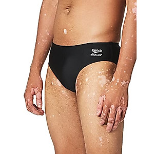 Speedo mens Brief Endurance+ Solid Adult Swimsuit, Speedo Black, 30 US