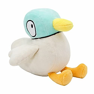 SYUSAMA Cute Sarah and Duck Stuffed Animals Plush Pillow Toy, 7'' Soft Green and White Duck Plush Pillow Animals Dolls for Mother's Day Birthday Kids Gifts Home Decor
